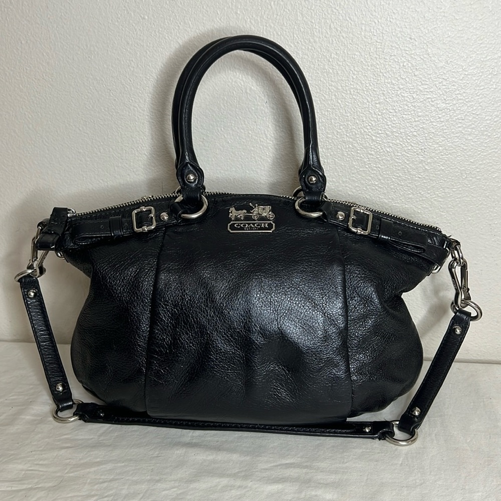 Coach 18609 Madison Sophia Black Leather Satchel Hand… - Gem